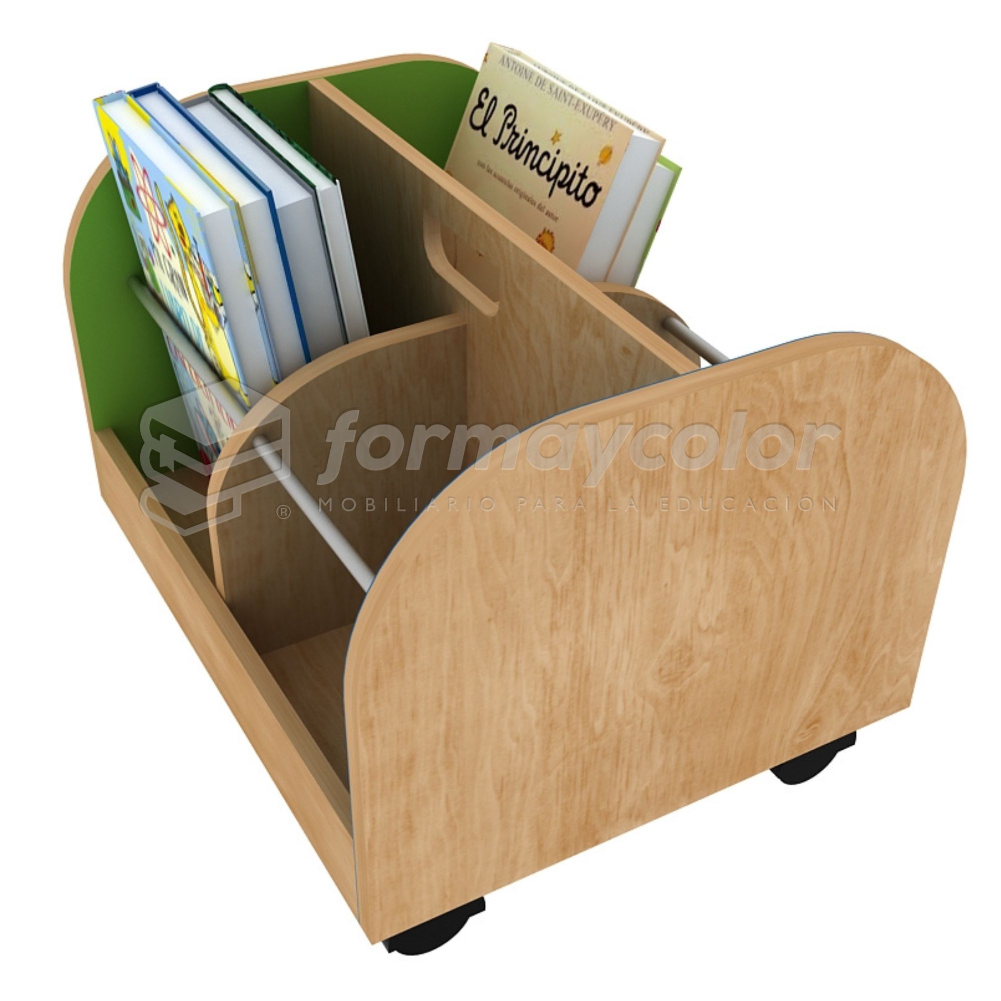 CARRITO PORTA LIBROS PEQUEÑO - Forma y Color